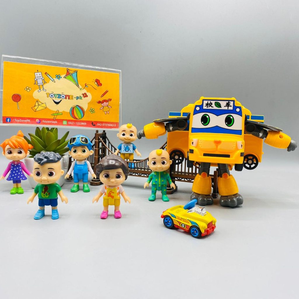 Set of 6 Mini Cocomelon With Transformer Bus – Toyzone – Wholesale